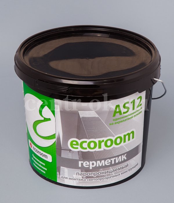 Акриловый герметик-мастика ECOROOM AS-12 паропроницаемый для окон ...
